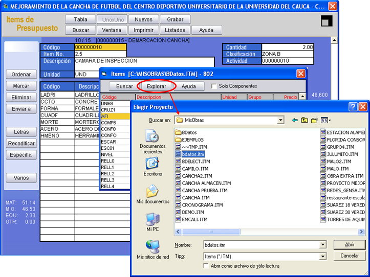 Programa Obras - Software para presupuesto y programación de obra